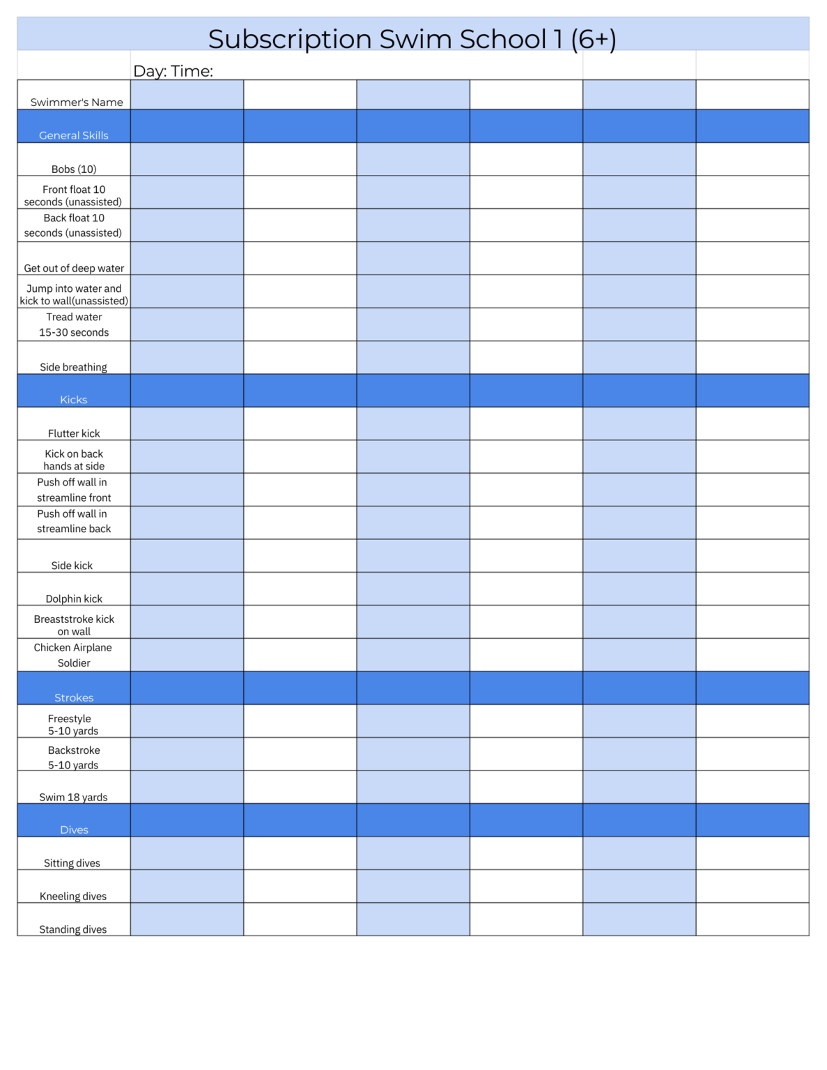 Subscription Swim Lessons – Orem Recreation