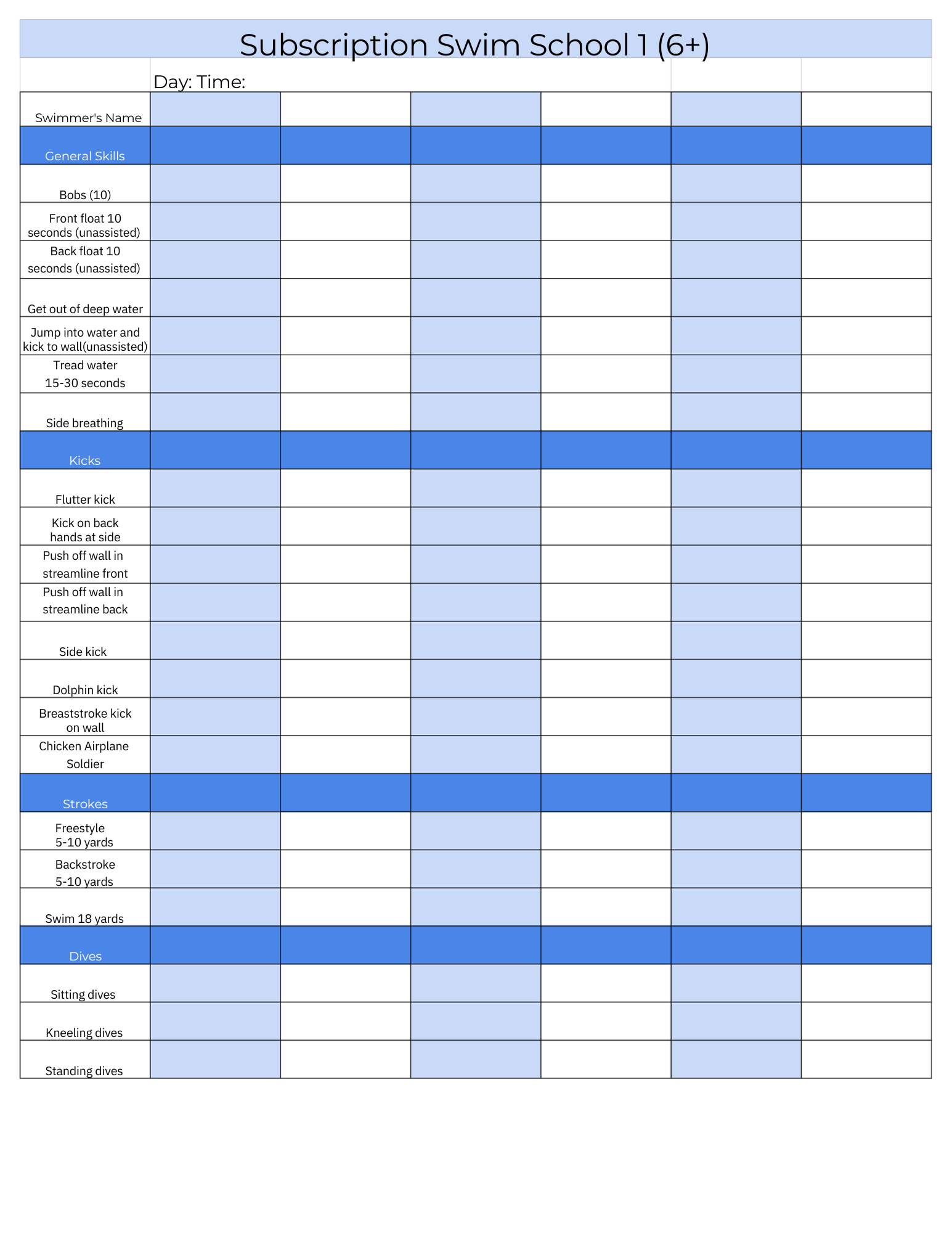 Subscription Swim Lessons – Orem Recreation