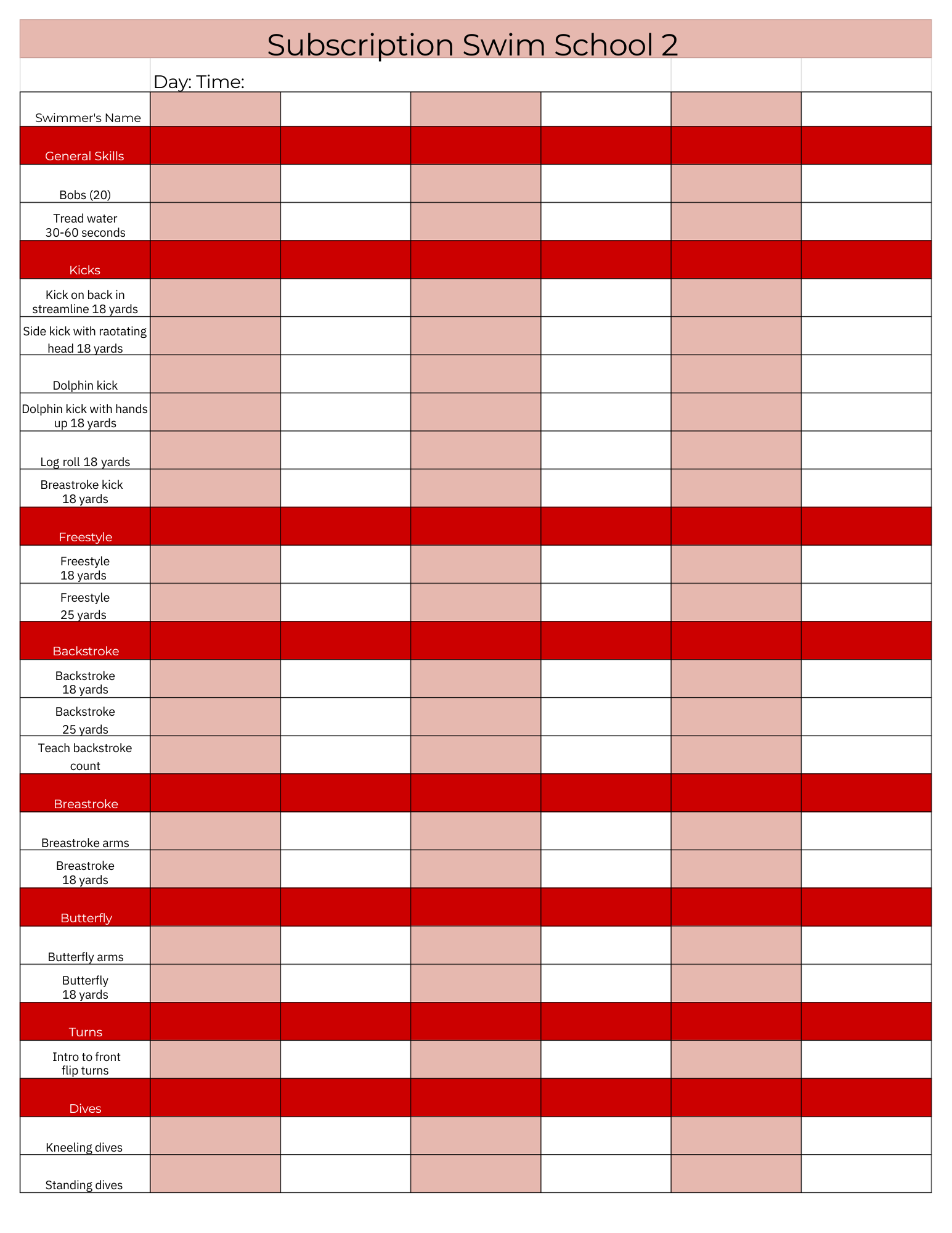Subscription Swim Lessons – Orem Recreation