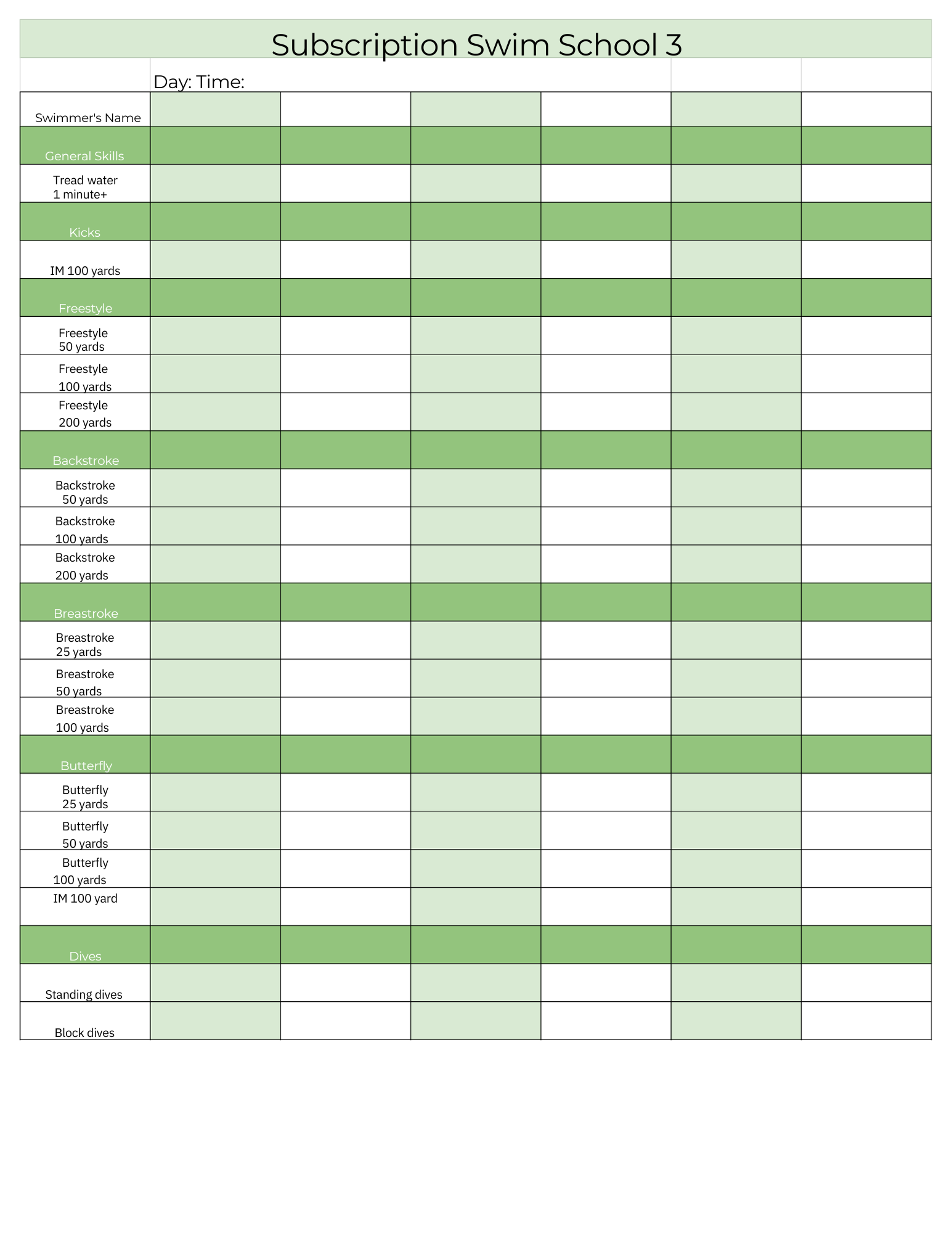 Subscription Swim Lessons – Orem Recreation