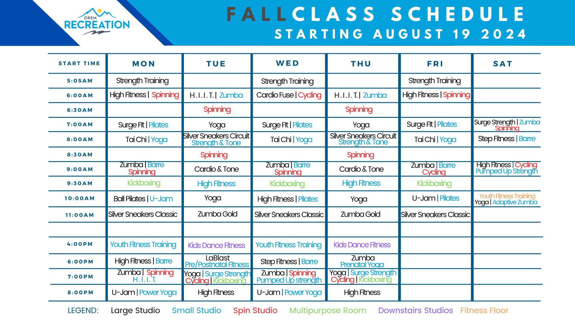 Group Fitness Classes – Orem Recreation